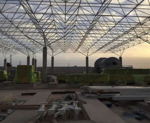 Spacing between steel structure space frame workshops