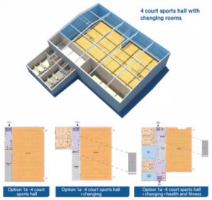 Portal Steel Structure Indoor Gymnasium