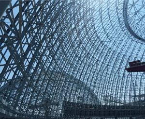 Dome space frame flat installation