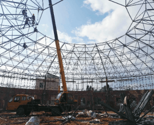 Dome space frame flat installation