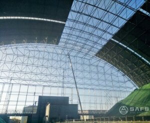 Introduction of closed coal storage yard space frame structure