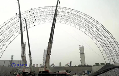 Three construction methods of steel structure space frame