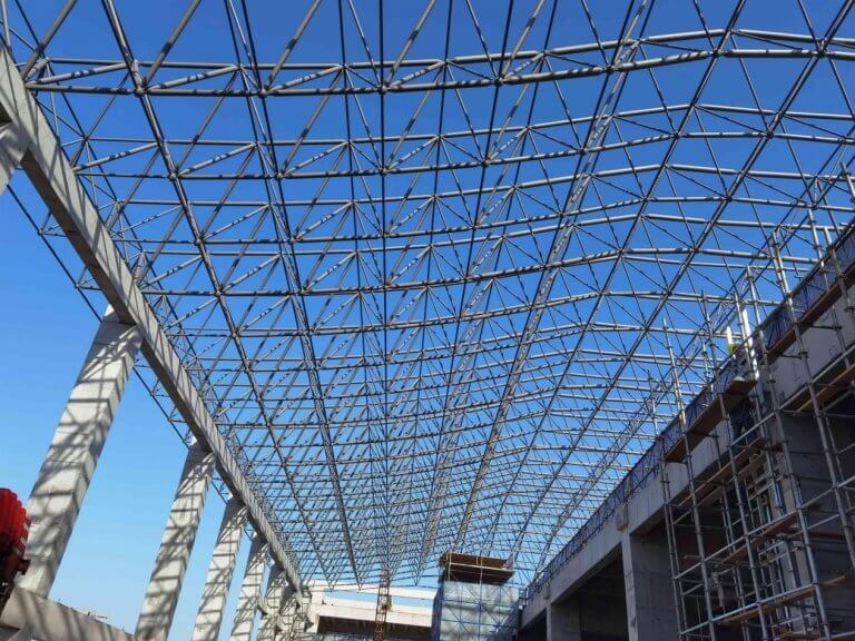 Research and application of new steel structure space frame nodes