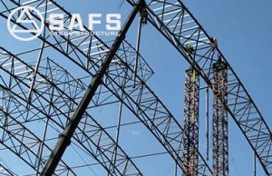 Steel truss installation construction method